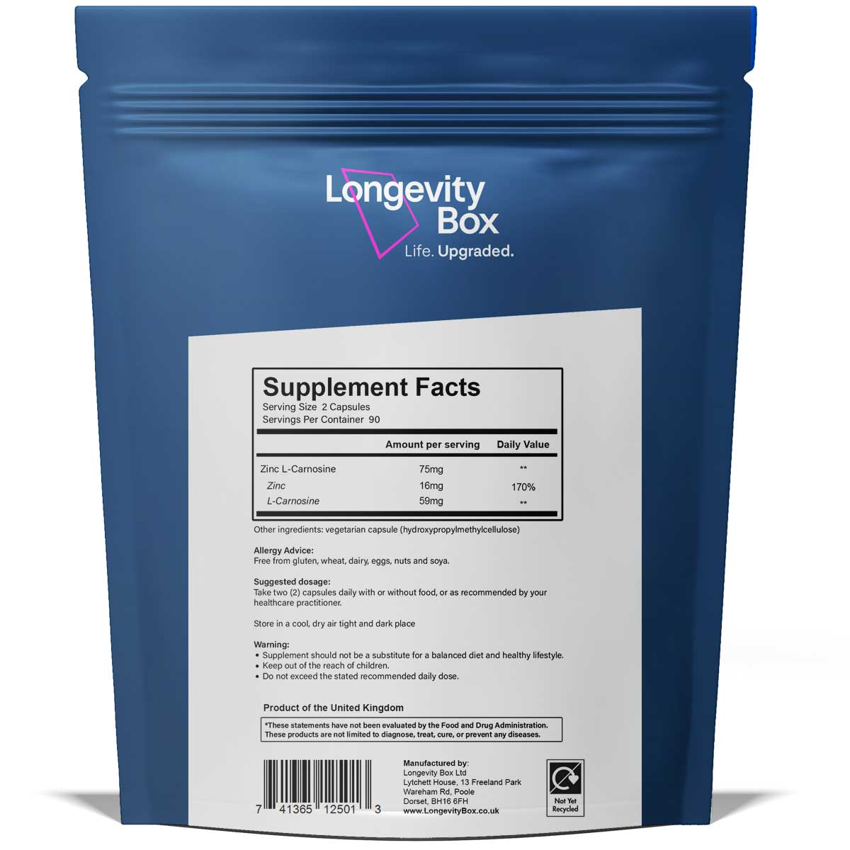 Zinc L-Carnosine – Longevity Box