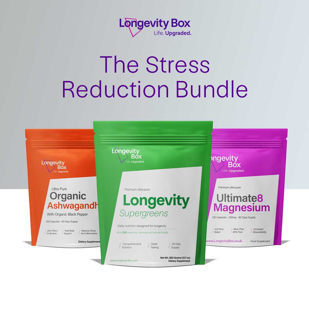 The Stress Reduction Bundle - Ashwagandha + Longevity Supergreens + Magnesium – Longevity Box