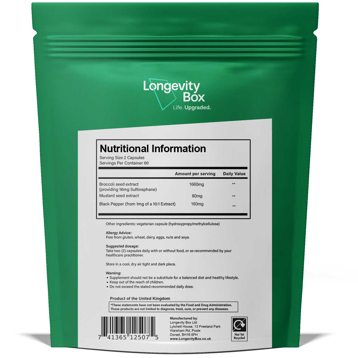 Pure Sulforaphane Supplement | UK – Longevity Box – Longevity Box
