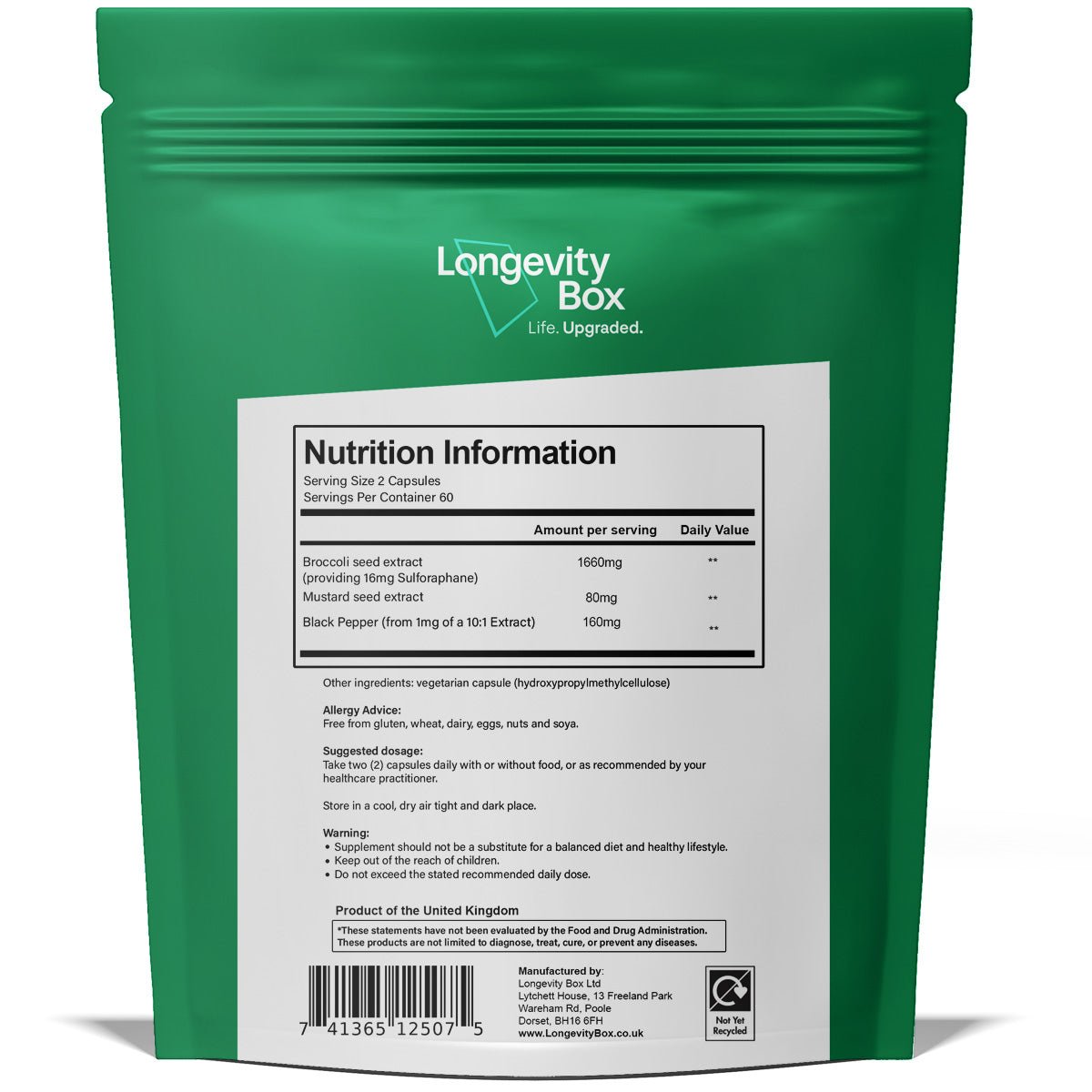 Pure Sulforaphane Supplement | UK – Longevity Box – Longevity Box