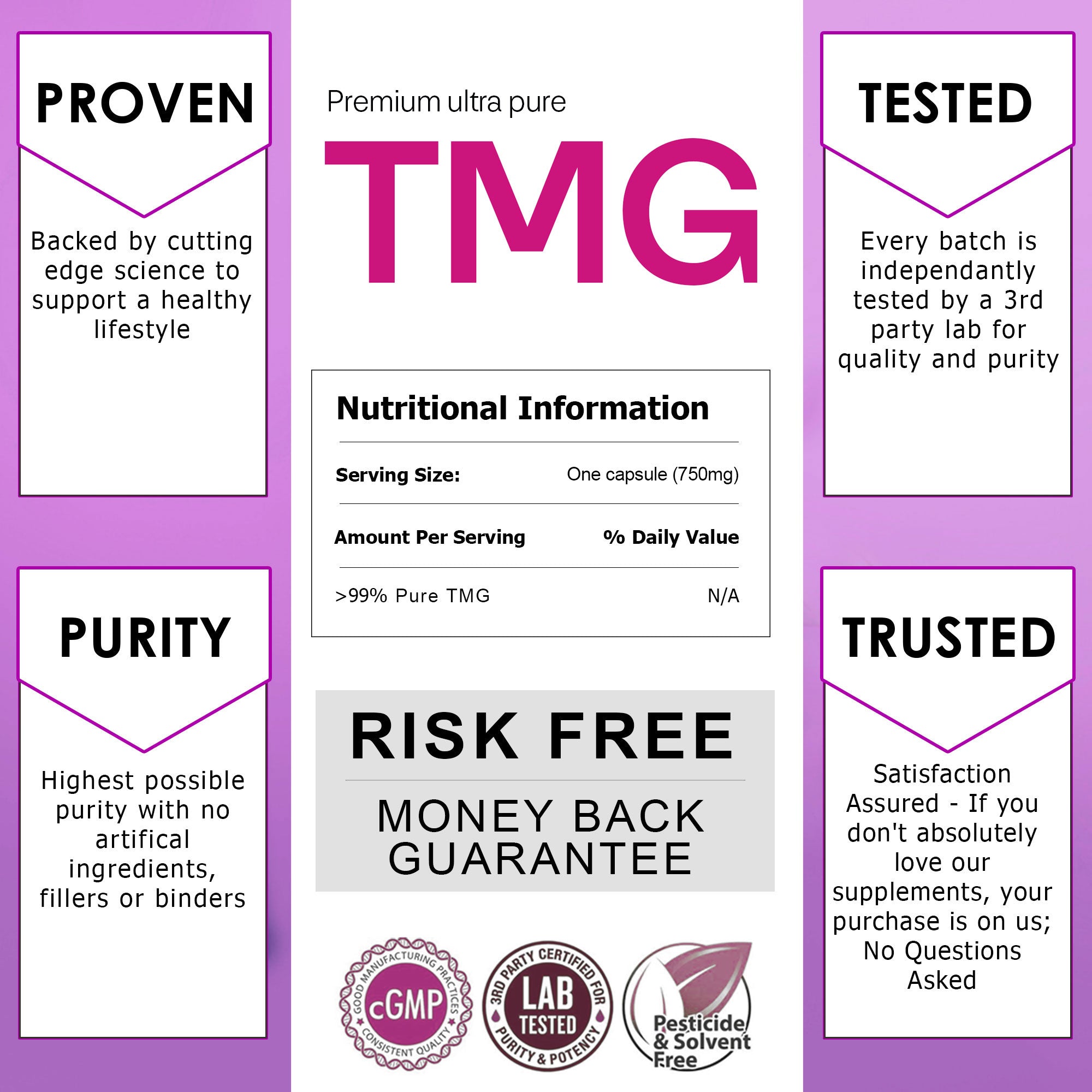 TMG Supplement for NMN Support - Buy TMG and NMN in UK – Longevity Box