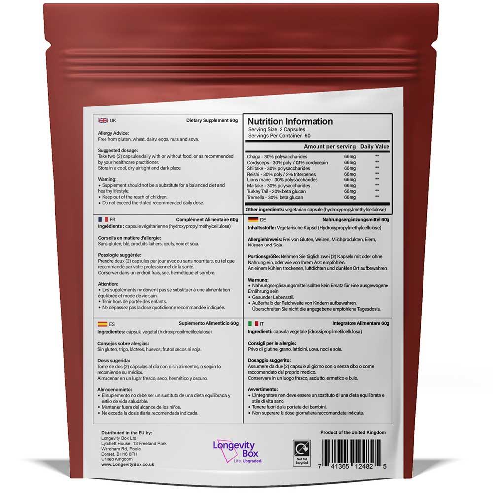 Ultimate 8 Mushroom Complex – Longevity Box