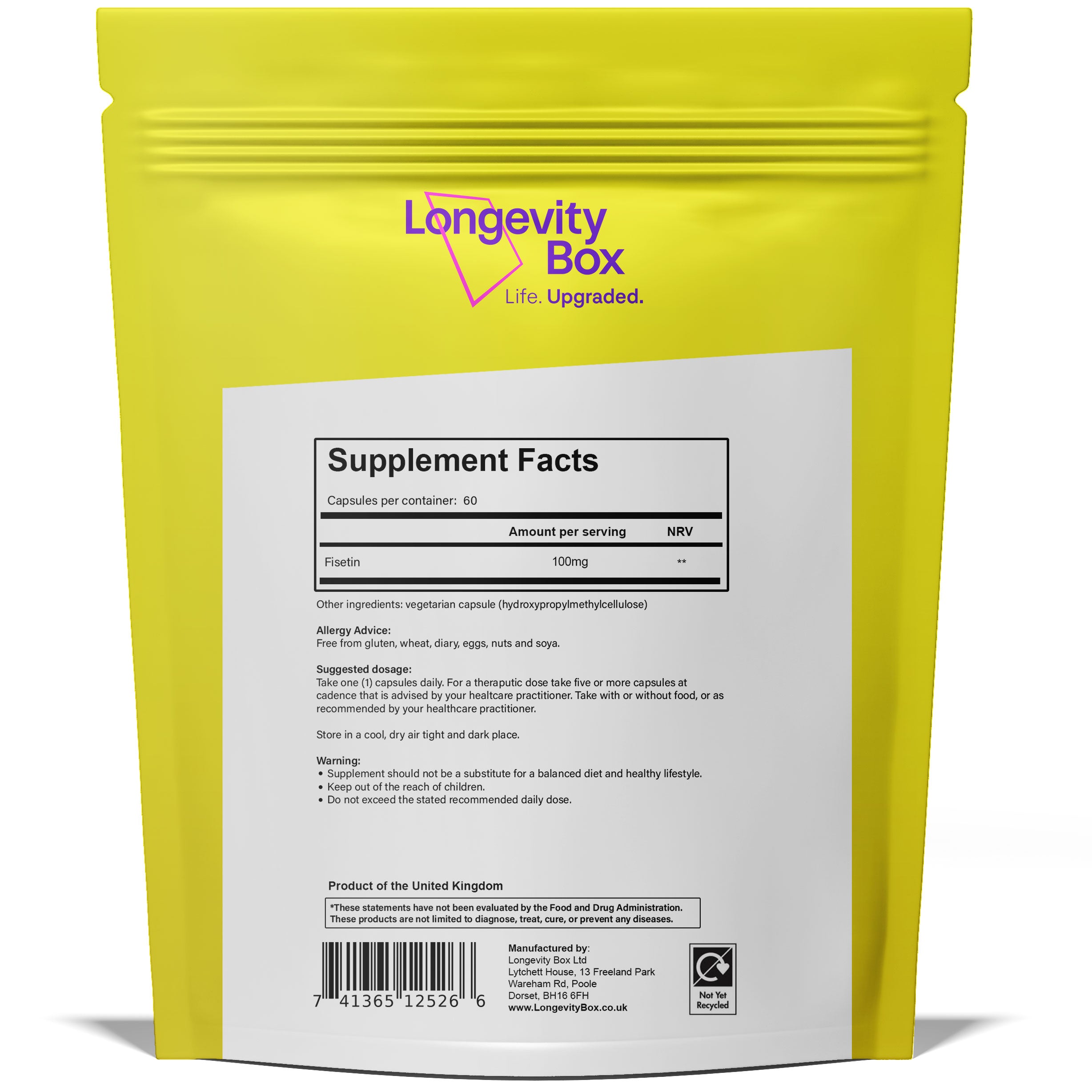 Ultra-Fisetin Supplement | UK – Longevity Box