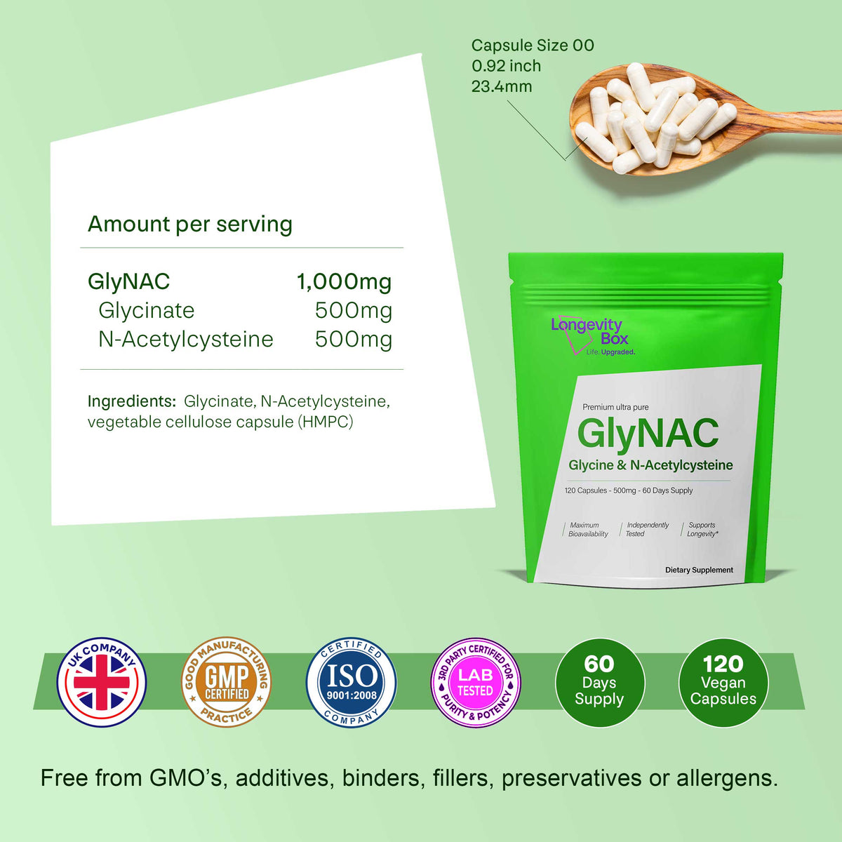 GlyNAC Supplement - NAC & GLYCINE – Longevity Box